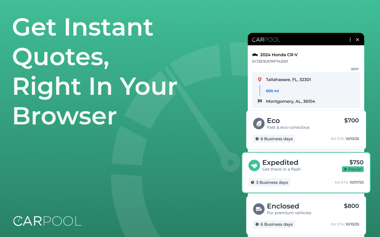 Carpool Extension | Carpool Logistics